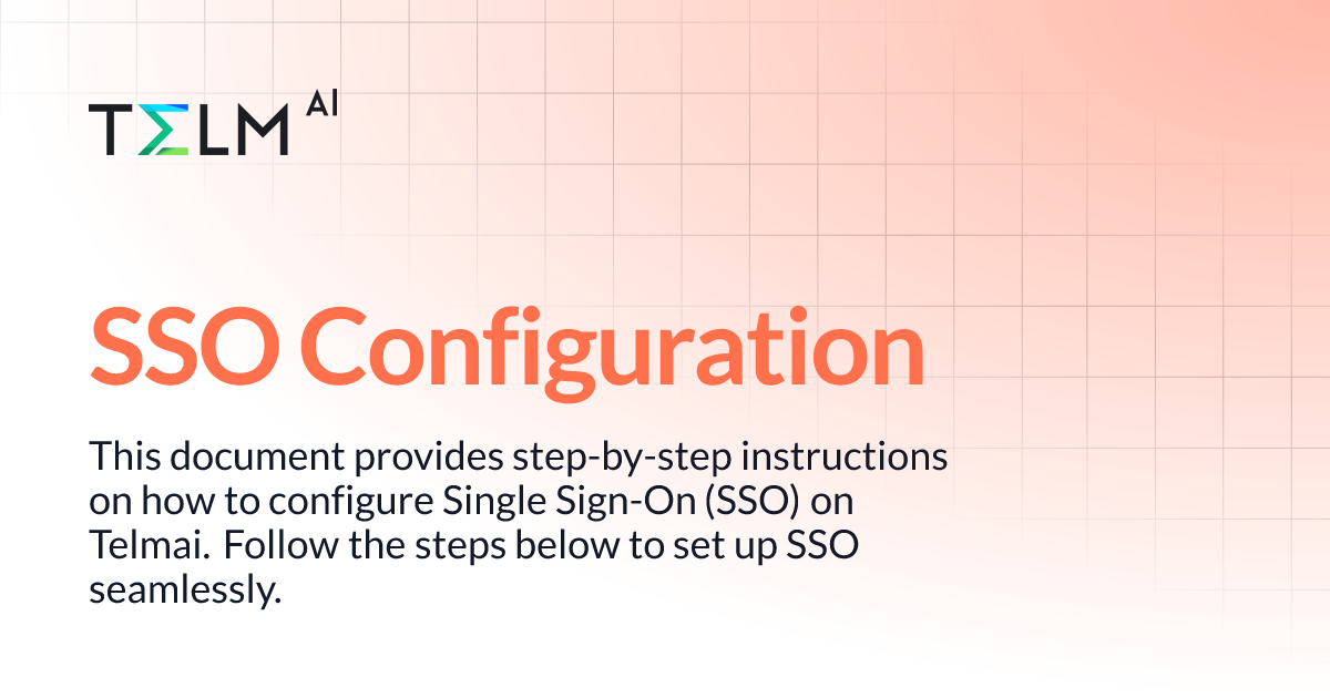 SSO Configuration | Telmai